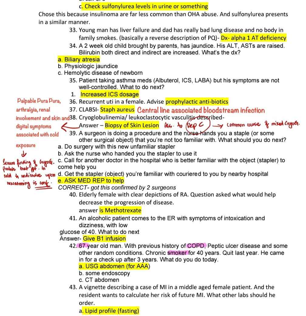 Step 2CK Recalls/Biopsies /Past papers- 2024-2025 Smart [265+ Scoring ...